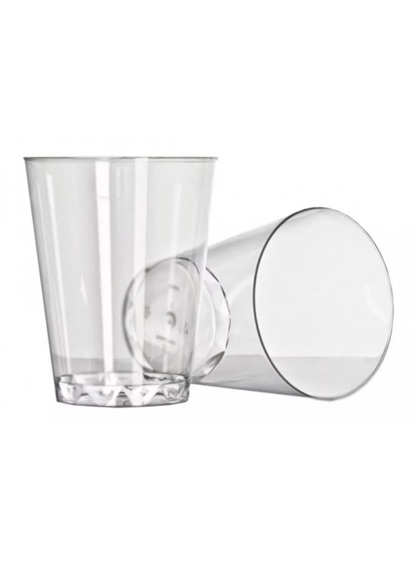 Copo de Plástico Transparente Cristal 200ml Extra Forte Junco 10 Unid